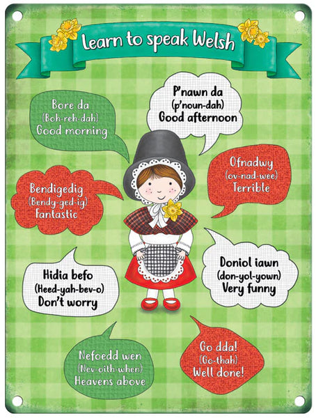 Mini Metal Sign-Welsh Sayings – Beam Sports